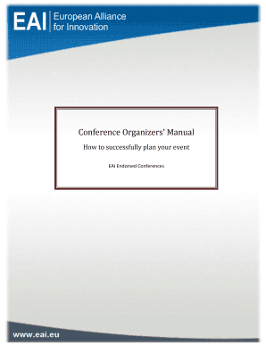 Fillable Online Conference Organizers Manual Fax Email Print - pdfFiller