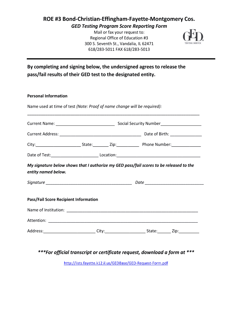 Fillable Online aep roe3 ROE 3 Bond-Christian-Effingham-Fayette ...