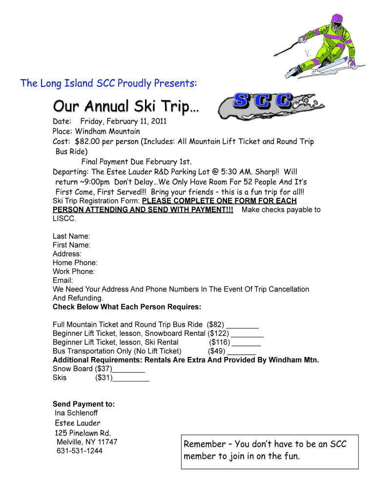 Fillable Online liscc The Long Island SCC Proudly Presents - liscc Fax ...