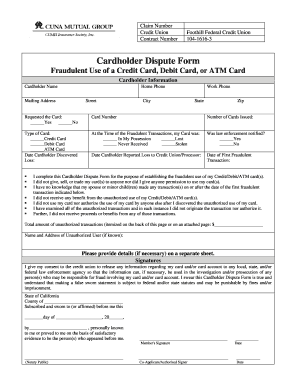 Fillable Online foothillcu Claim Number Credit Union Contract Number ...