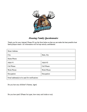 Fillable Online Housing Family Questionnaire-1docx Fax Email Print ...