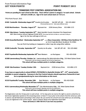 Fillable Online Point Pursuit Information Page GET YOUR POINTS Fax ...