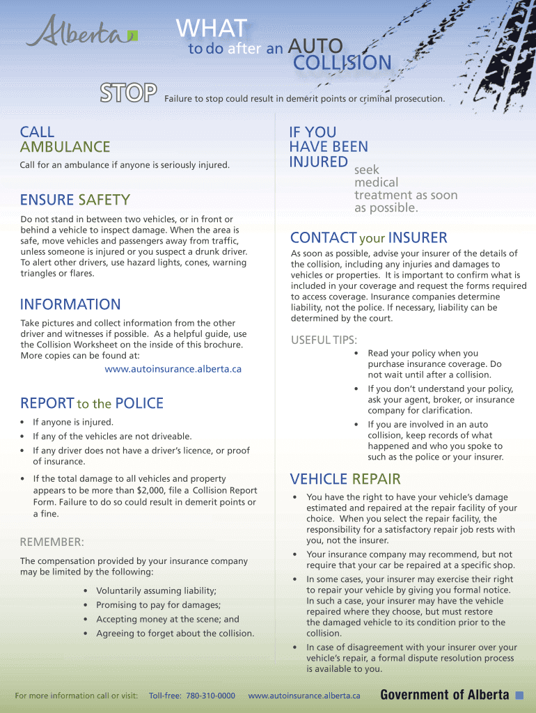 Fillable Online Alberta Finance and Enterprise - What to do after an ...