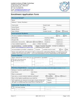 Fillable Online 27 Enrollment Form - Lift 2011docx Fax Email Print ...