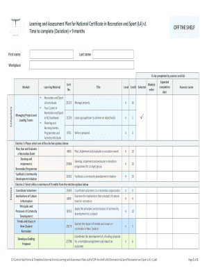 Fillable Online Recreation and Sport (L4) v1 Fax Email Print - pdfFiller