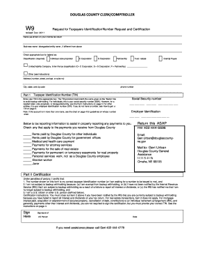Fillable Online douglascounty-ne W9 Request for Taxpayers ...