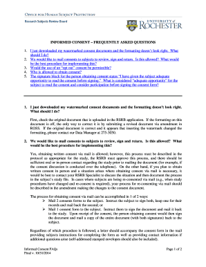 Fillable Online INFORMED CONSENT FREQUENTLY ASKED QUESTIONS Fax Email ...