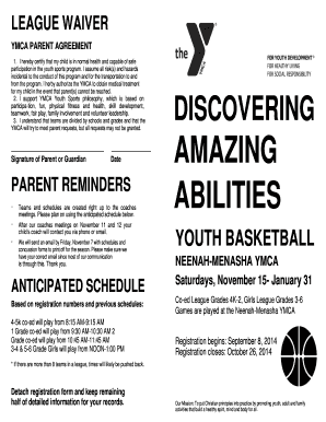 Fillable Online DISCOVERING AMAZING - YMCA of the Fox Cities Fax Email Print - pdfFiller