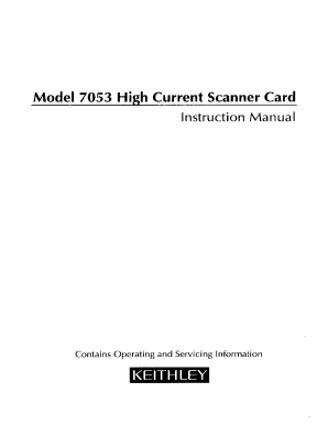 Fillable Online Model 7053 High Current Scanner Card Instruction Manual ...