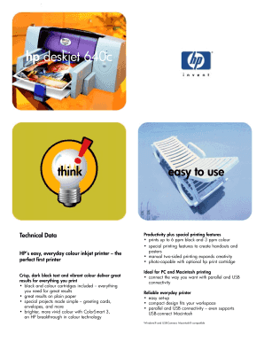 Fillable Online hp deskjet 640c Fax Email Print - pdfFiller