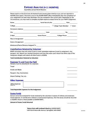 Fillable Online Appendix-b-expense-analysis-formpdf Fax Email Print ...