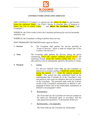 Fillable Online THIS CONTRACT (Contract) is entered into this Insert ...