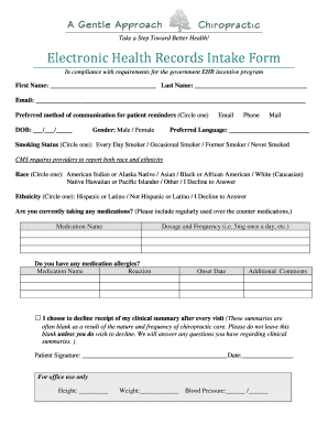 Fillable Online Take a Step Toward Better Health Electronic Health Fax ...