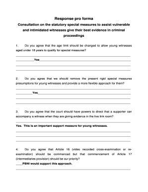 Fillable Online pbni org Response pro forma - PBNI - pbni org Fax Email ...