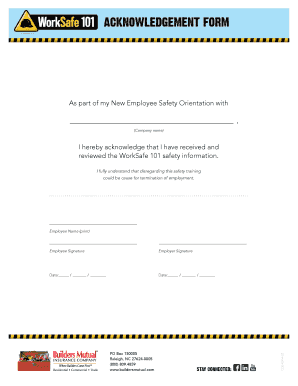 Fillable Online As part of my New Employee Safety Orientation with Fax ...