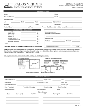 Fillable Online pvha 2Addition Form Fax Email Print - pdfFiller