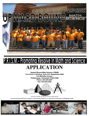 Fillable Online utc Upward Bound Math Science PRISM Fax Email Print ...