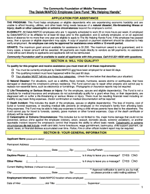 Fillable Online To Download a My Helping Hands Application - Delek ...