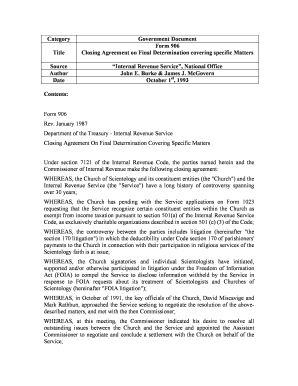 Fillable Online Category Government Document Form 906 Title Closing Fax ...