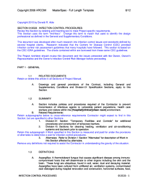 Fillable Online MasterSpec - Full Length Template Fax Email Print ...