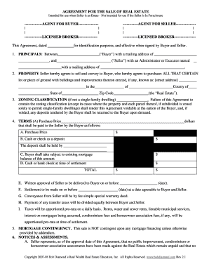 Fillable Online AGREEMENT From The Sale Of REAL ESTATE Fax Email Print ...