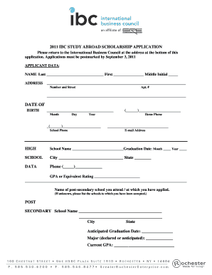 Fillable Online Application Applications must be postmarked by September Fax Email Print - pdfFiller