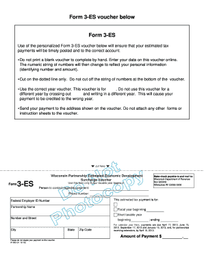 Fillable Online Form 3ES voucher below Fax Email Print - pdfFiller