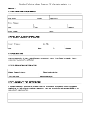 Fillable Online Professional in Career Management (PCM) Fax Email Print ...