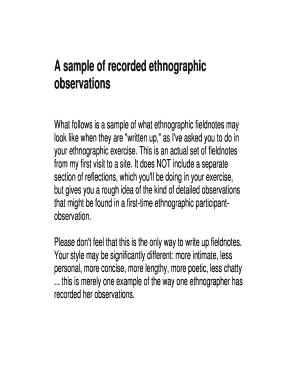 Fillable Online A sample of recorded ethnographic Fax Email Print ...