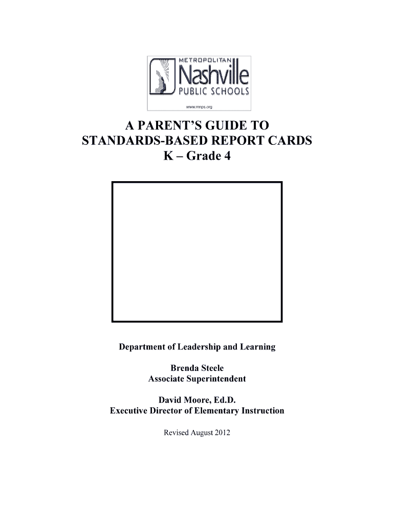 Fillable Online STANDARDS-BASED REPORT CARDS Fax Email Print - pdfFiller
