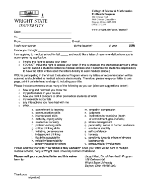 Fillable Online science-math wright College of Science Mathematics PreHealth Program - science ...