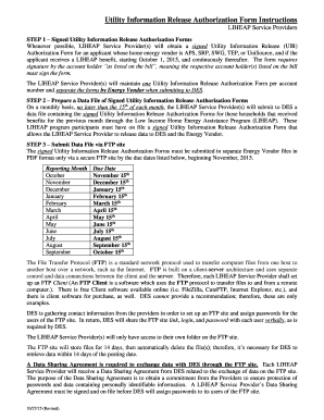 Fillable Online Utility Information Release Authorization Form Fax ...