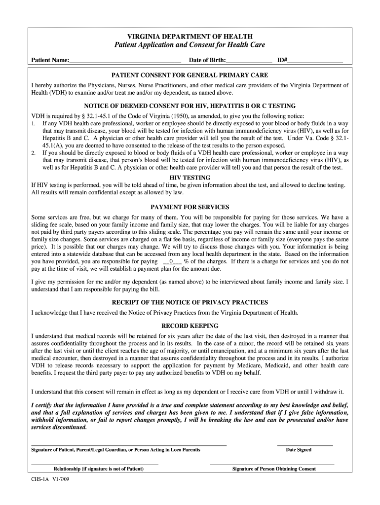 Fillable Online alexandriava VA Department of Health Patient ...