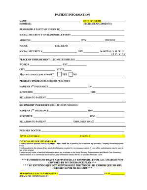 Fillable Online dolordepie (FECHA DE NACIMIENTO) Fax Email Print ...