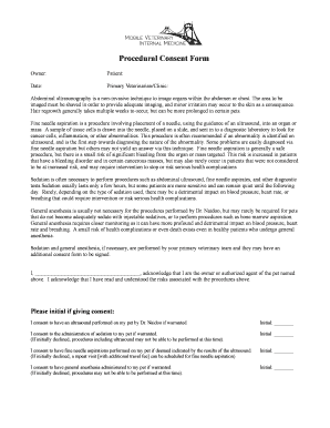 Fillable Online Procedural Consent Form - mobilevetpdxcom Fax Email ...
