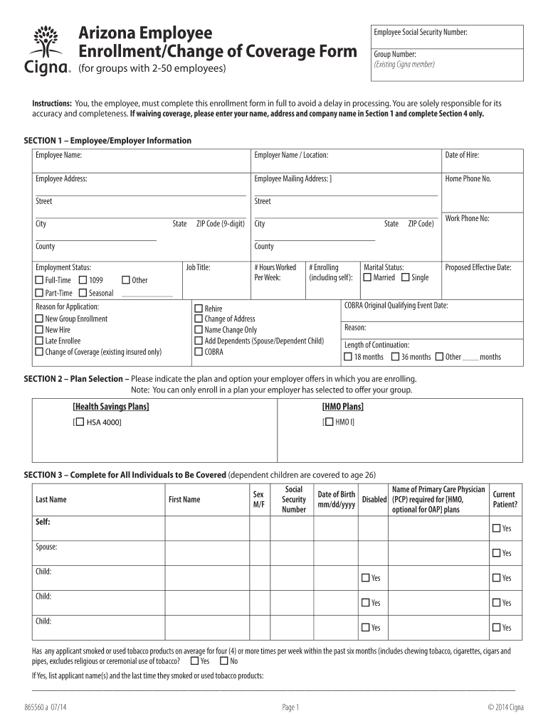 Fillable Online Arizona Employee Fax Email Print - pdfFiller