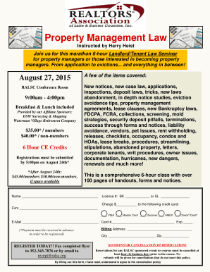 Fillable Online Property Management Law - We Are RALSCORG Fax Email ...