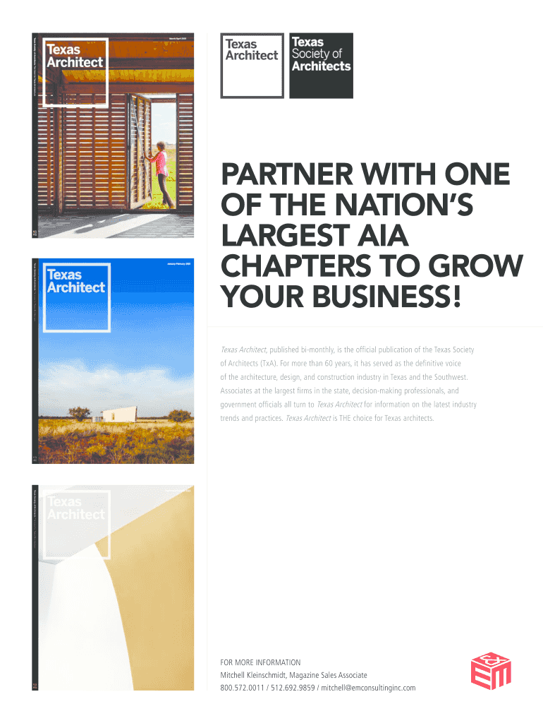 Fillable Online texasarchitects PARTNER WITH ONE OF THE NATIONS LARGEST ...