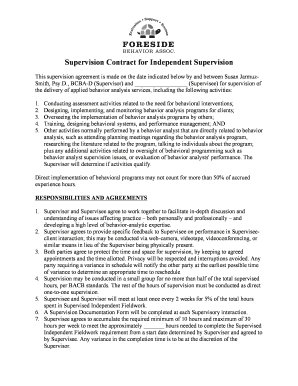 Fillable Online Supervision-Agreement-Exampledocx Fax Email Print ...