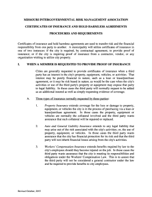 Fillable Online mirma MISSOURI INTERGOVERNMENTAL RISK MANAGEMENT ...