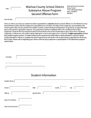 Fillable Online Second Offense Form Fax Email Print - pdfFiller