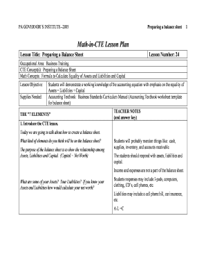 Fillable Online Preparing a balance sheet Fax Email Print - pdfFiller