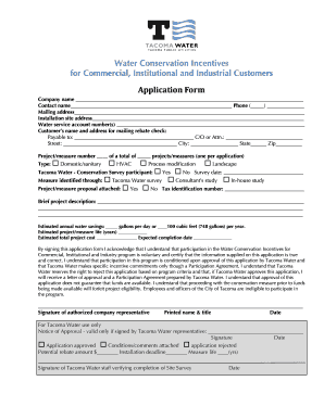 Fillable Online mytpu Water Conservation Incentives for Commercial Fax Email Print - pdfFiller