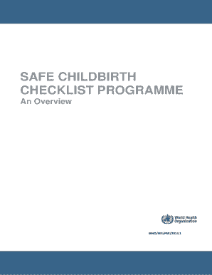 Fillable Online SAFE CHILDBIRTH Fax Email Print - pdfFiller