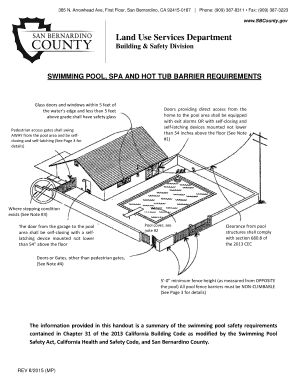 Fillable Online SWIMMING POOL, SPA AND HOT TUB BARRIER REQUIREMENTS Fax ...