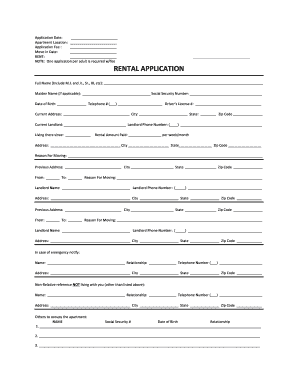 Fillable Online Rental Application Credit Formdocx Fax Email Print ...