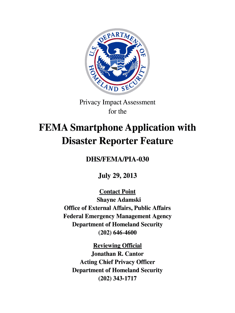 Fillable Online FEMA Smartphone Application with Fax Email Print ...