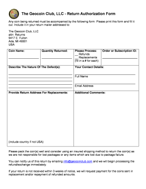 Fillable Online GCC RMA Form.doc Fax Email Print - pdfFiller