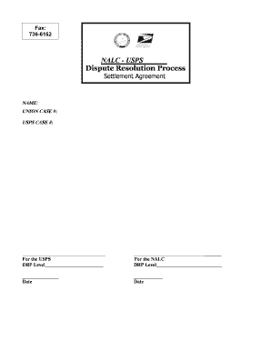 Fillable Online NALC - USPS Dispute Resolution Process Fax Email Print ...