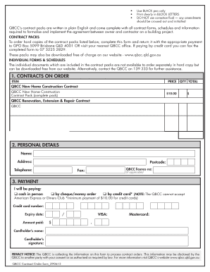 Fillable Online Contract Order Formpdf Fax Email Print - pdfFiller